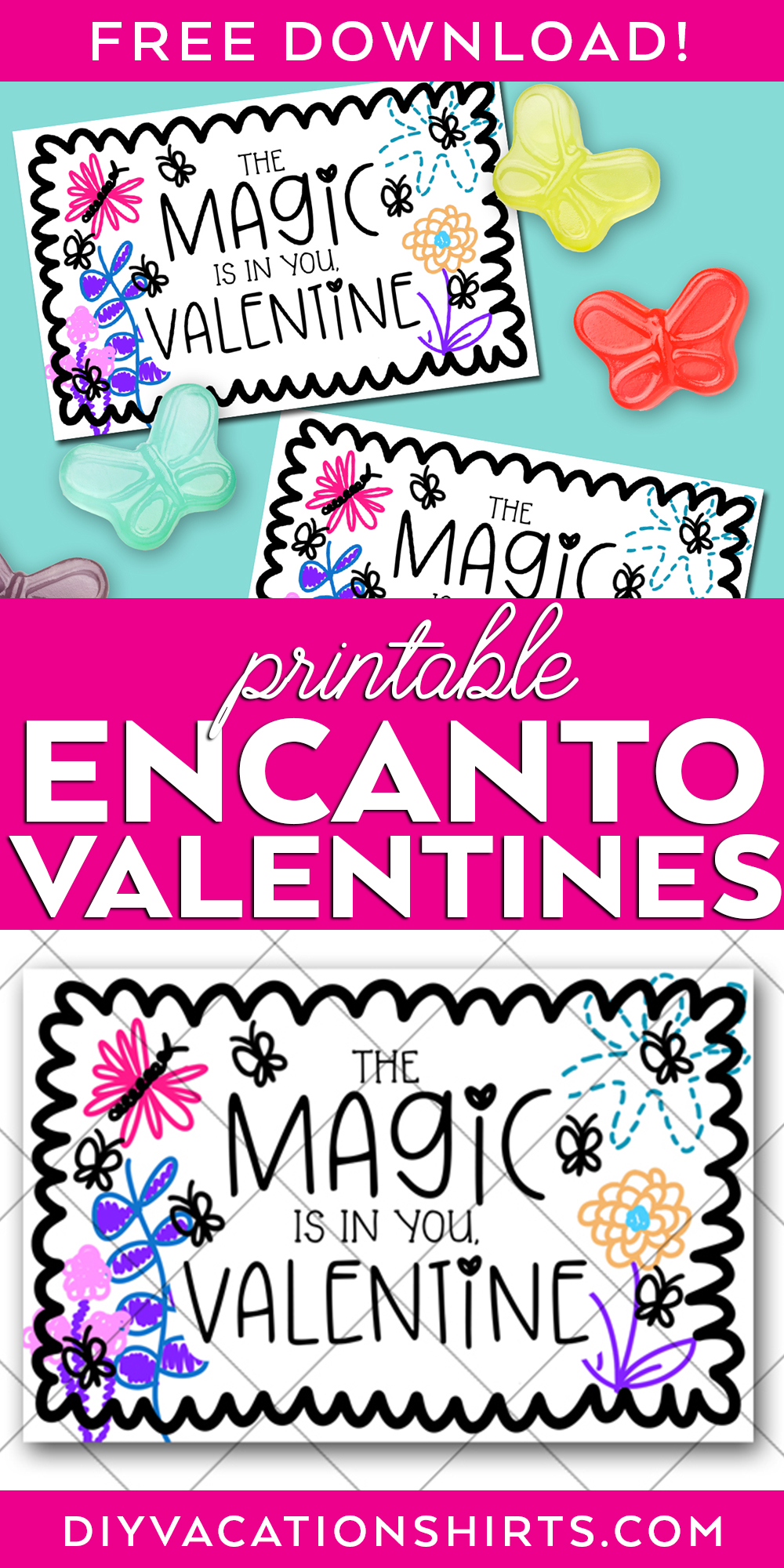 Encanto Valentines - Free Printable Cards – Once Upon a Theme Park