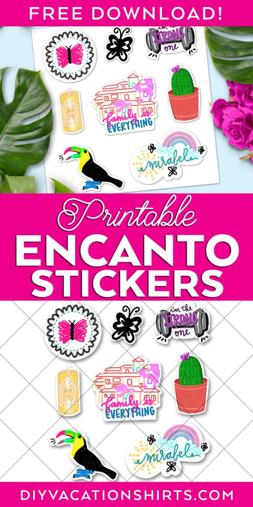 Free Encanto Stickers – Once Upon a Theme Park