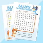 Bluey Word Search - Free Printable - Once Upon a Theme Park