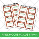 Hocus Pocus Trivia Printable Questions and Answers – Once Upon a Theme Park