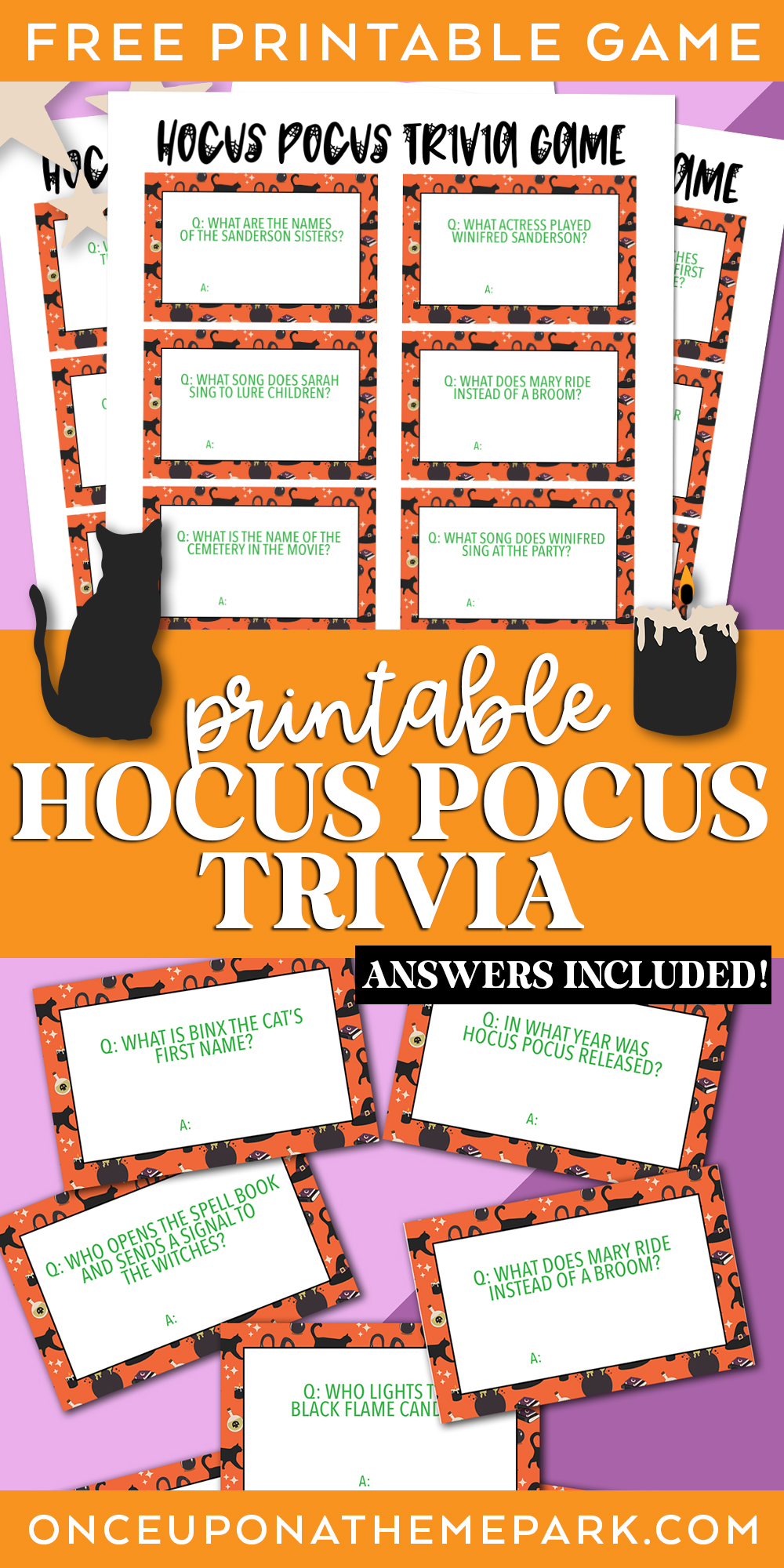 Hocus Pocus Trivia Printable Questions and Answers – Once Upon a Theme Park